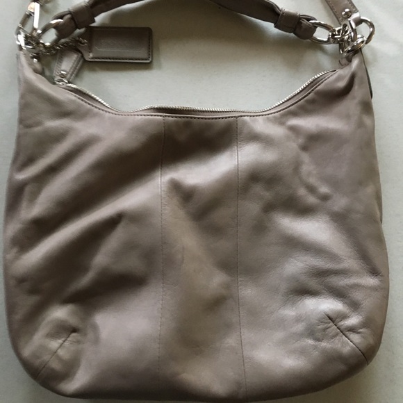 Coach | Bags | Coach Mushroom Colored Leather Crossbodyshoulder | Poshmark